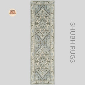 Adelaide Sage Oriental Hand-tufted 100% Wool Handmade Area Rug Carpet ...