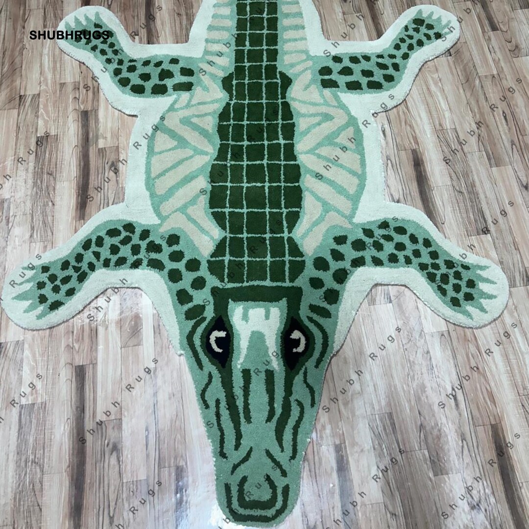 Crocodile Rugs Handmade Tufted for Living Room Bedroom Kid Room ...