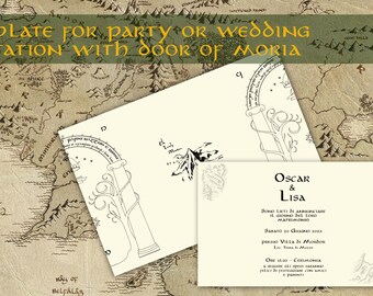 Lord of the Rings Themed Party or Wedding Invitation Template With ...