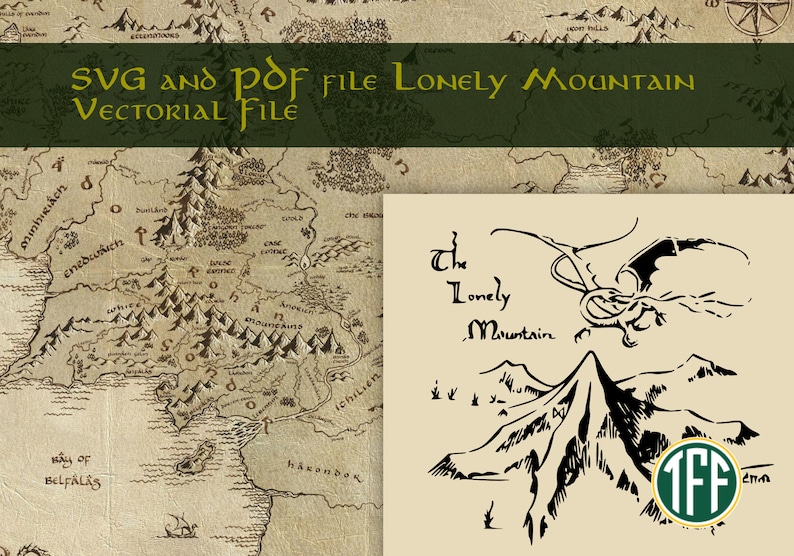 Lonely Mountain SVG File Vector File for Wedding Invitations Party and ...