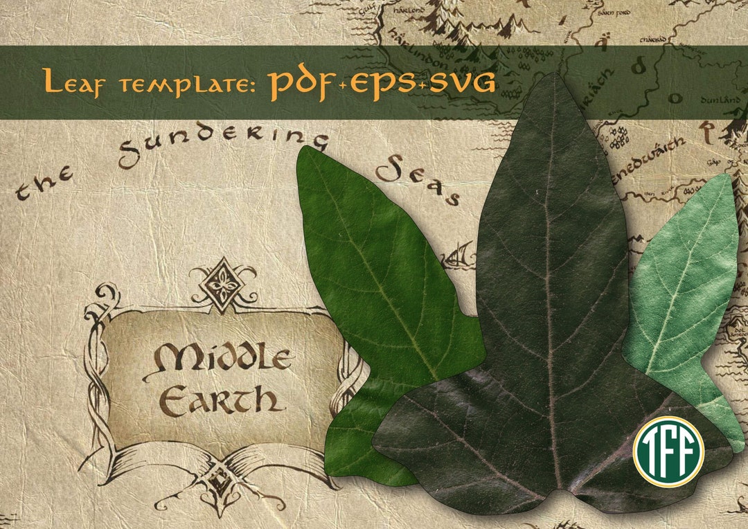 Lord of the Rings Leaf Template - Download File - Lord of the Rings Leaf Template - Lorien Leaf ...