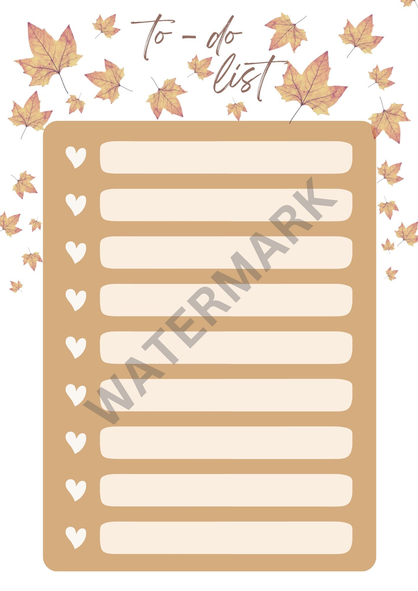 Autumn Fall Falling Leaves Digital Notes and to Do Download - Etsy