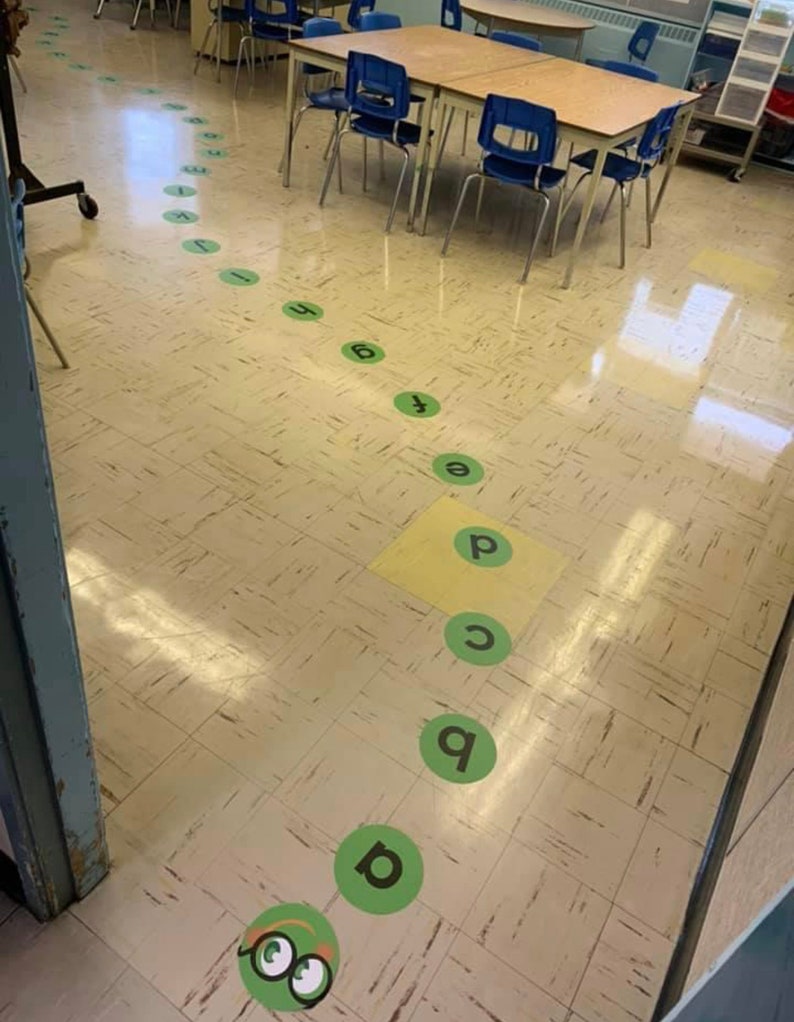 Alphabet Caterpillar Sensory Path, Educational Decal, Sensory Path for ...