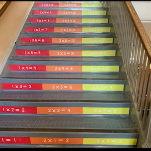 Multiplication Stairs/floors, Sensory Path, Educational Decal, Sensory ...