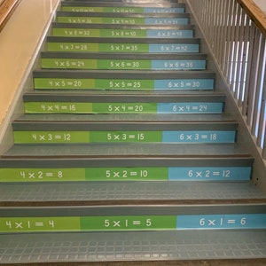 Multiplication Stairs/floors, Sensory Path, Educational Decal, Sensory ...