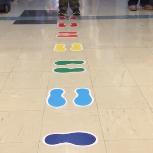 Hands and Feets Movement Sensory Path, Educational Decal, Sensory Path ...