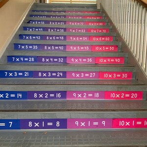 Multiplication Stairs/floors, Sensory Path, Educational Decal, Sensory ...