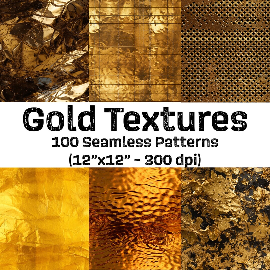100 Gold Seamless Pattern, Golden Paper, Gold Texture, Gold Digital ...
