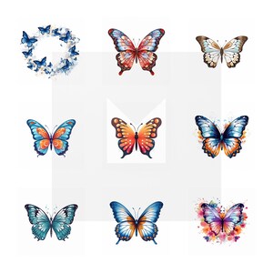60 Butterfly Clipart Pack Butterfly PNG Various Styles Including ...