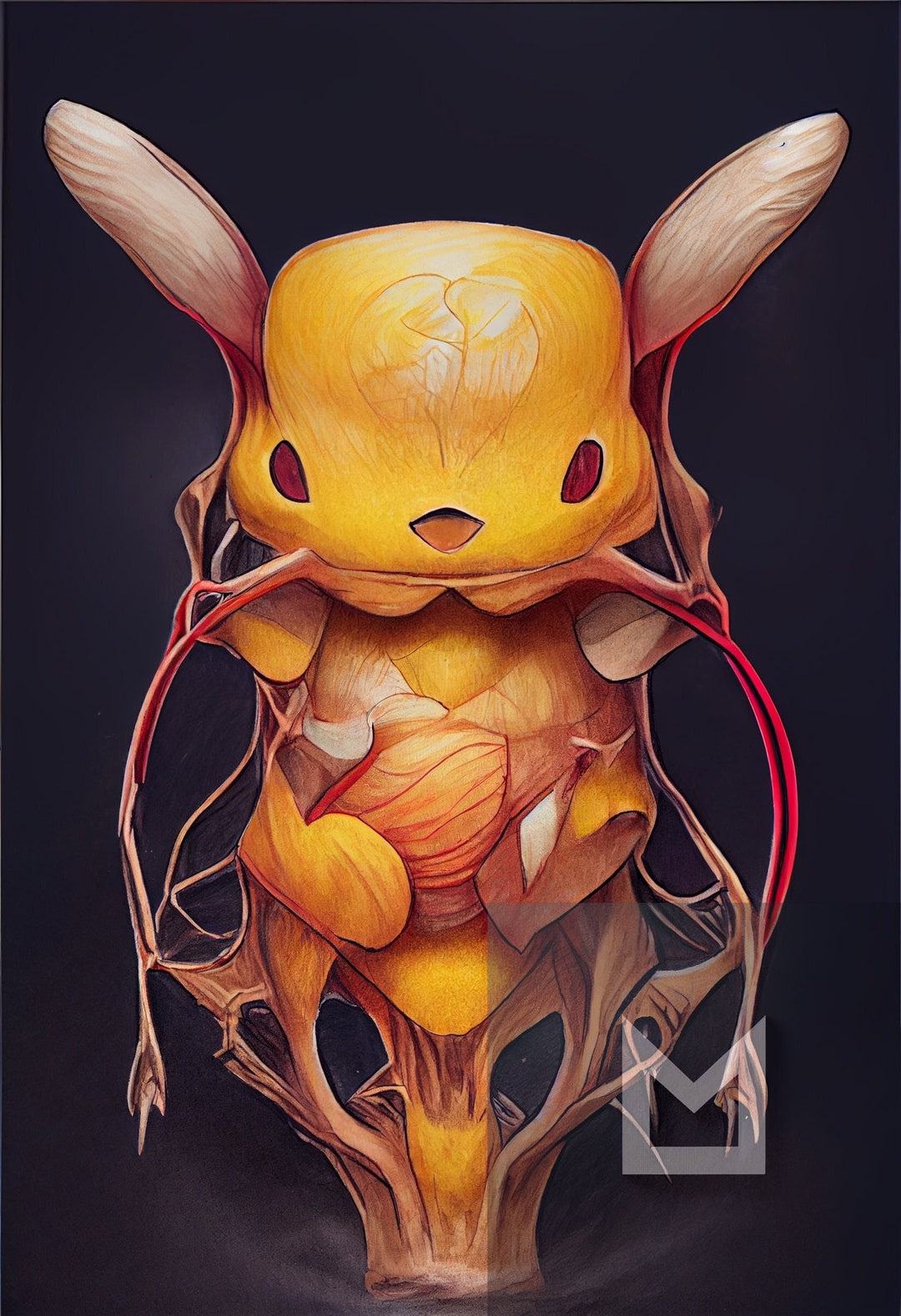 Pokemon Anatomy Series : Raichu Printable Digital Art - Etsy