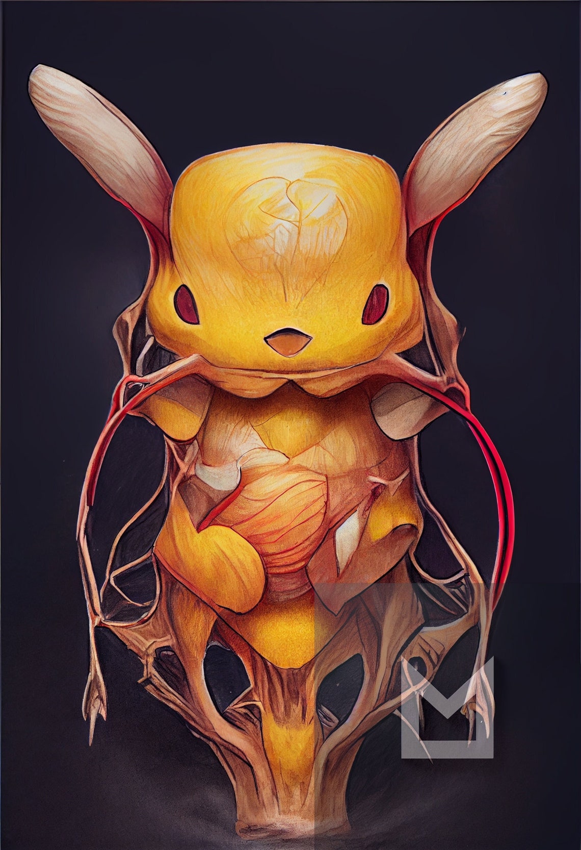 Pokemon Anatomy Series : Raichu Printable Digital Art - Etsy