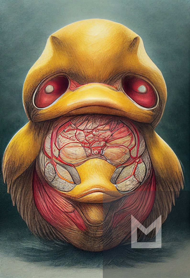 Pokemon Anatomy Series : Psyduck Printable Digital Art - Etsy