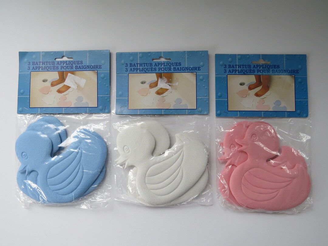 Vintage Duck Bathtub Bath Appliques With Suction Cups, Blue, White ...