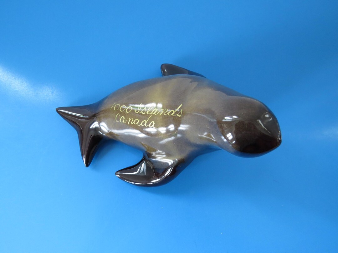 Vintage Pottery Seal Figurine, Quality Goods Canadian Handcrafts, Sea ...