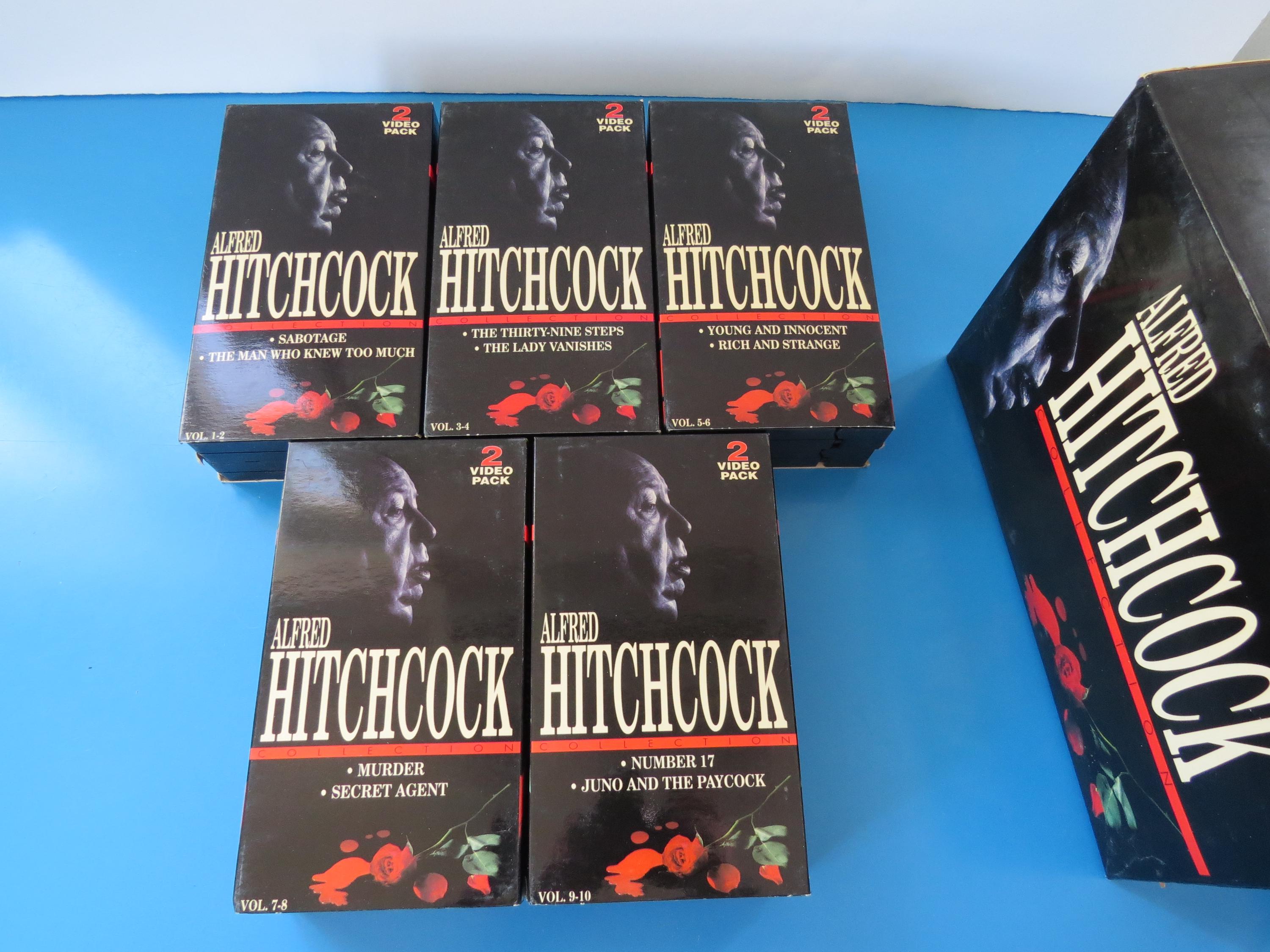 Vintage Alfred Hitchcock Collection Box Set of 10 VHS Movies, 1930s ...