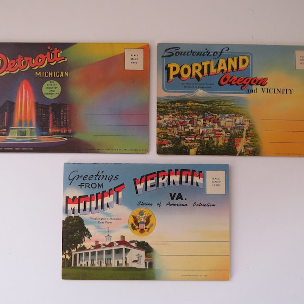 Postcard Folder - Etsy