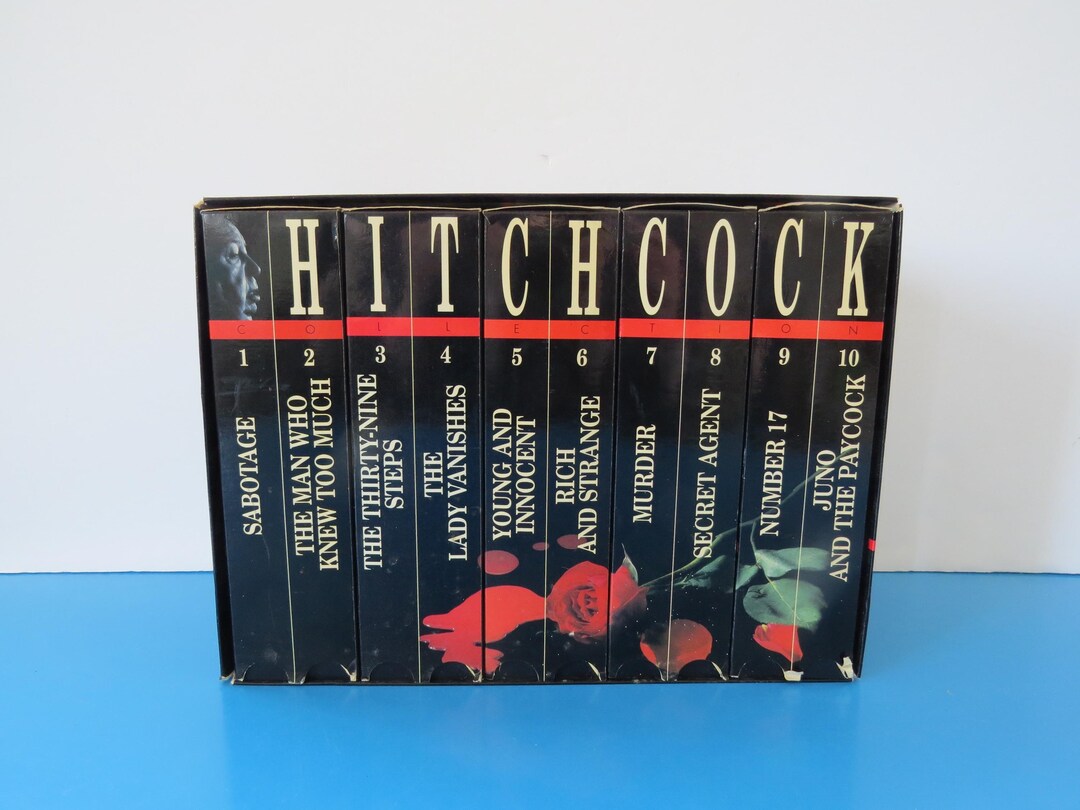 Vintage Alfred Hitchcock Collection Box Set of 10 VHS Movies, 1930s ...