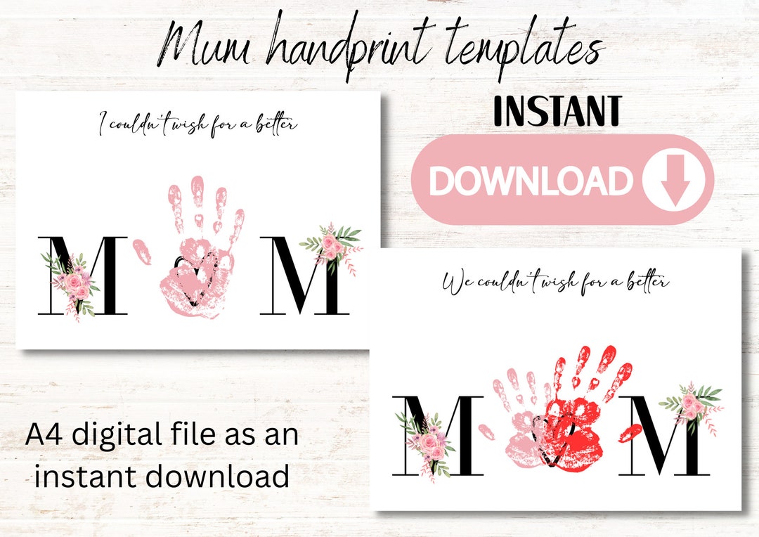 Child’s Handprint Mum Print Instant Download Printable Gift - Etsy