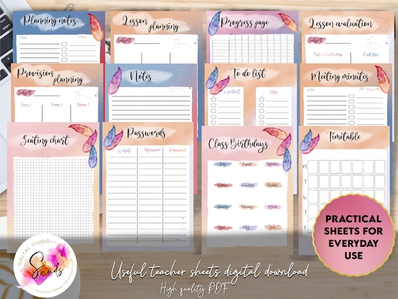Useful Teacher Sheets Printable - Etsy