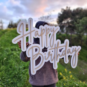 Personalized 3D Party Sign: Custom Wood & Acrylic Celebration Decor - Etsy
