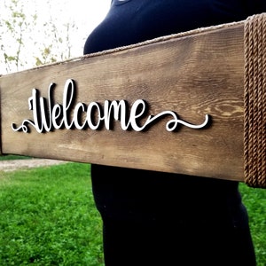Personalized Wooden Welcome Sign, Custom Pallet Sign, Color Optionen ...
