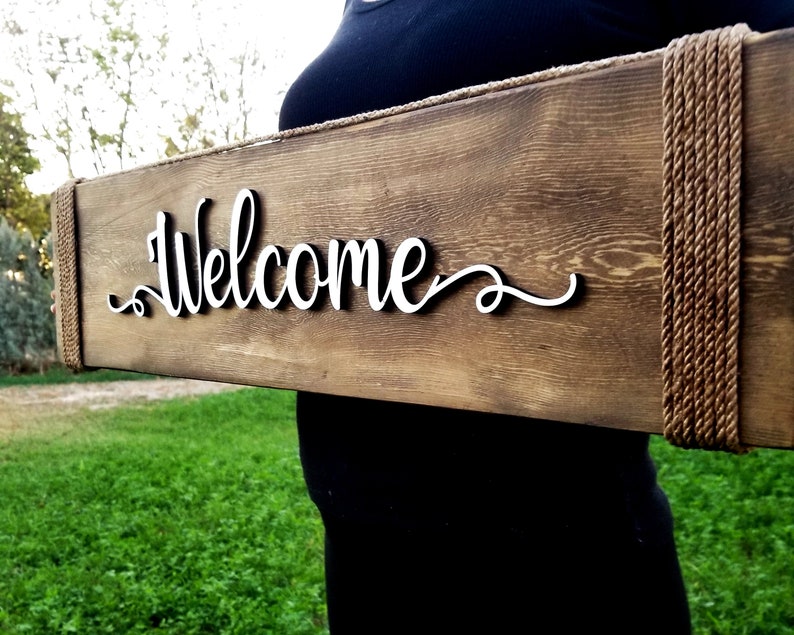 Personalized Wooden Welcome Sign Custom Pallet Sign Color - Etsy