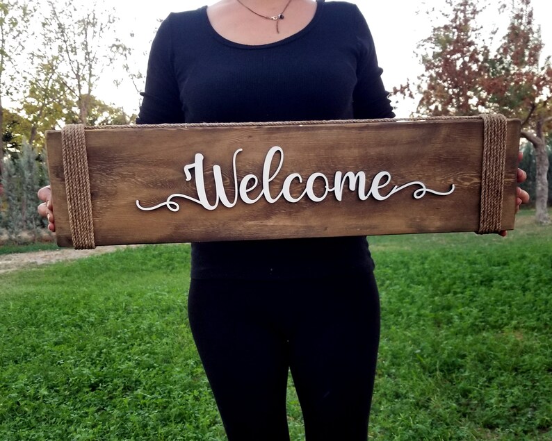 Personalized Wooden Welcome Sign Custom Pallet Sign Color - Etsy