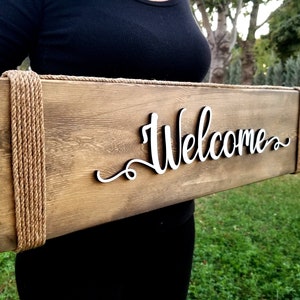 Personalized Wooden Welcome Sign, Custom Pallet Sign, Color Optionen ...
