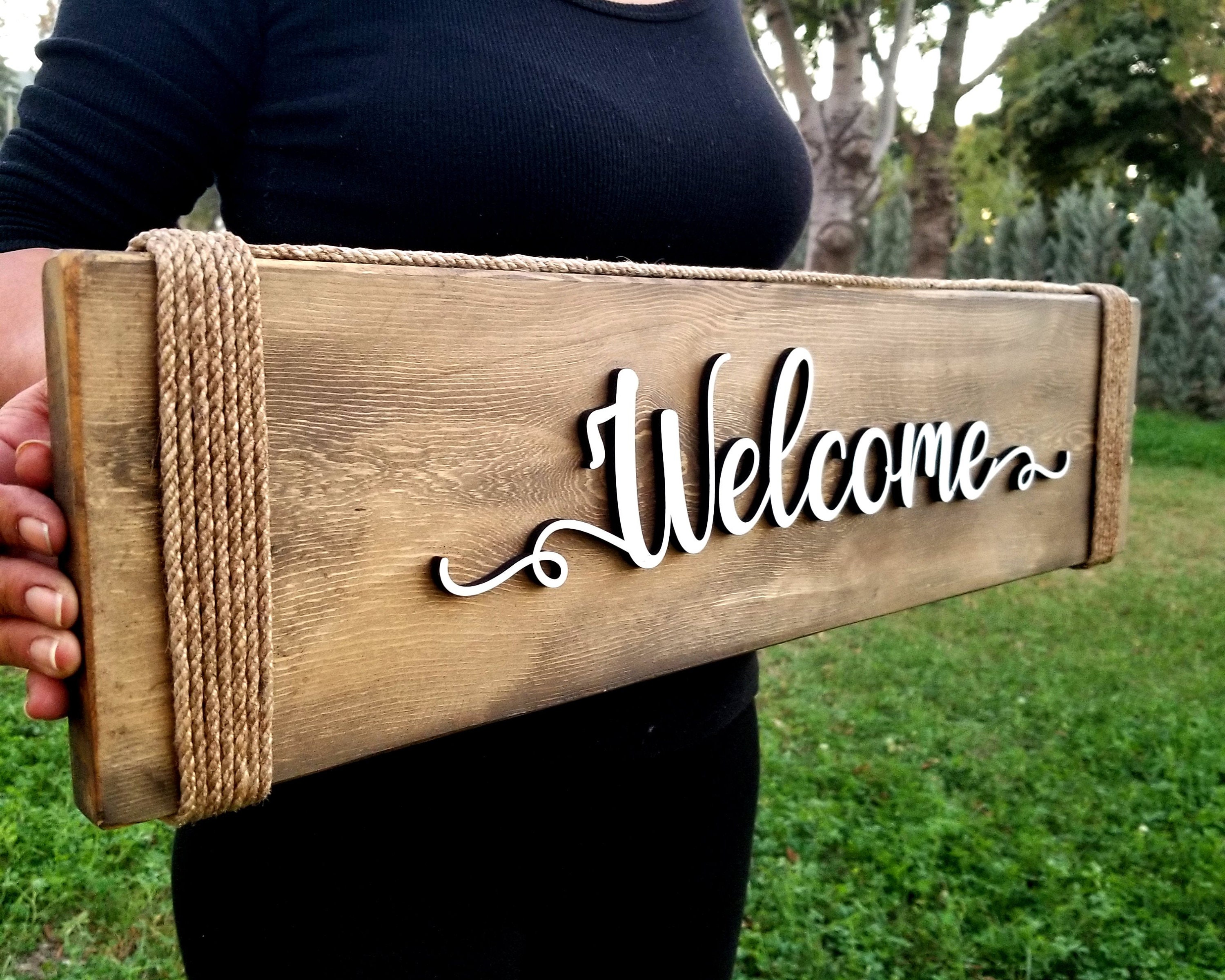 Personalized Wooden Welcome Sign Custom Pallet Sign Color - Etsy