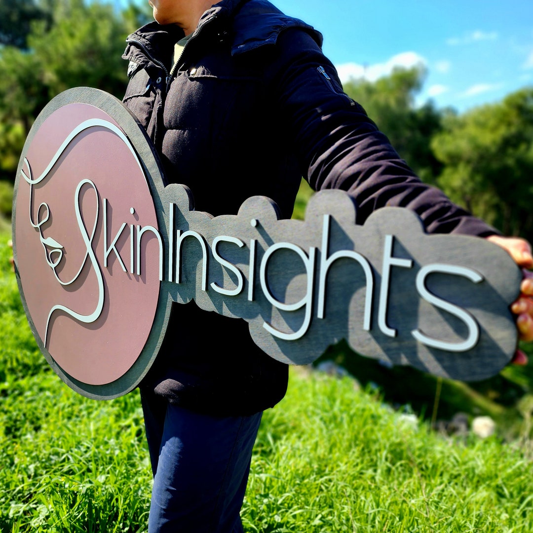 3D Business Logo Sign, Custom Wooden Sign, Beauty Shop Sign ...