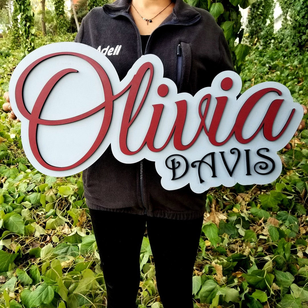 Personalized Wooden Name Sign: Custom Nursery Decor - Etsy