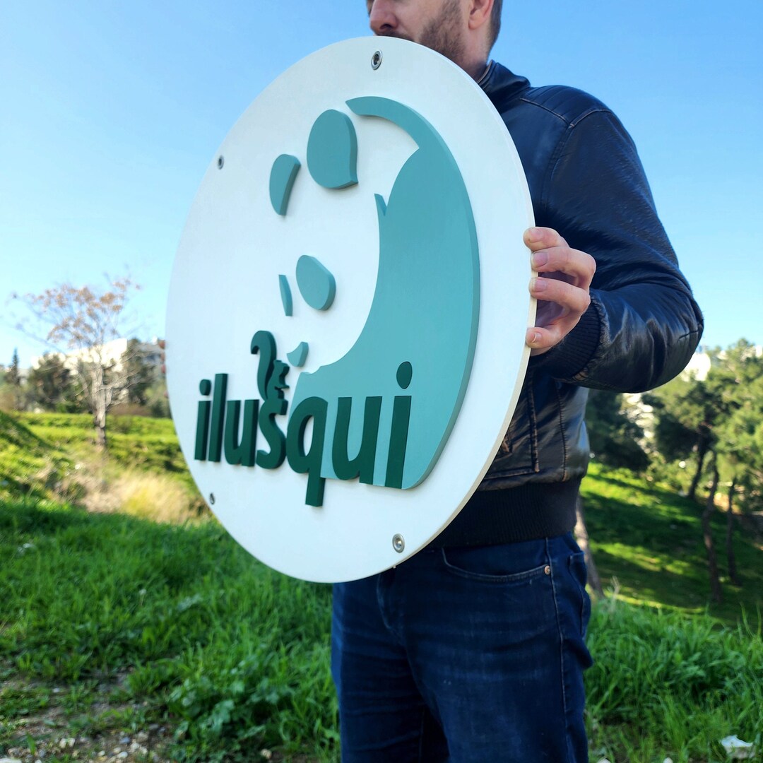 Outdoor Signboard, Double Sided Shop Signage,3d Rounded Company Logo ...