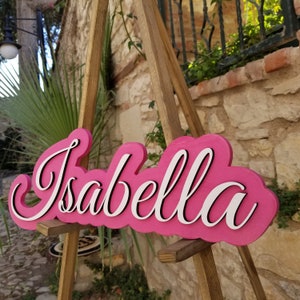Personalized Baby Girl Name Sign, Nursery Wall Decor, Nursery Wall Sign ...