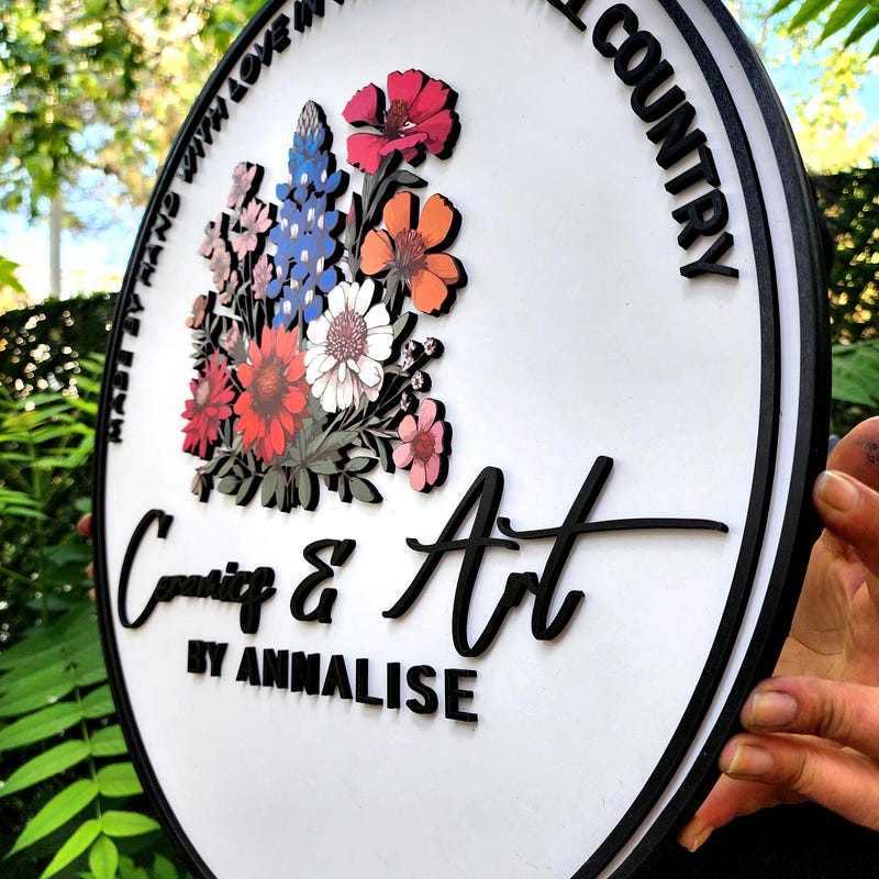 Business Logo Flower Wall - Etsy