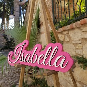 Personalized Baby Girl Name Sign, Nursery Wall Decor, Nursery Wall Sign ...