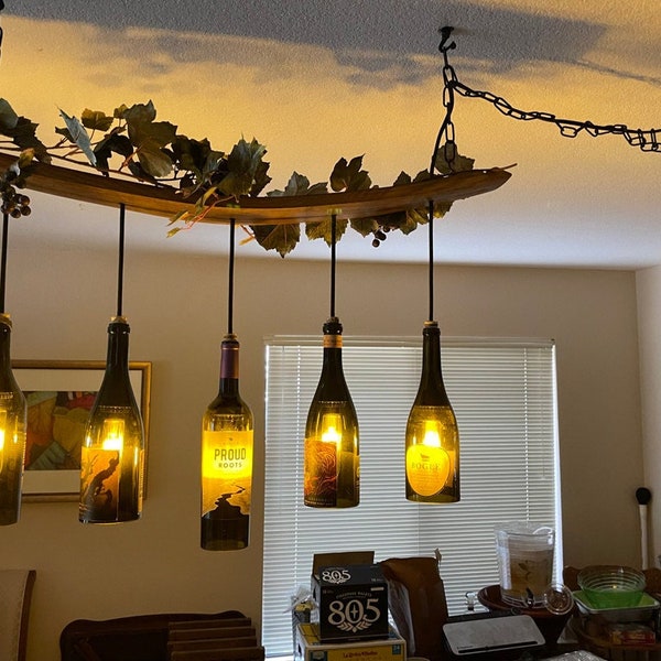 Wine Bottle Chandelier - Etsy