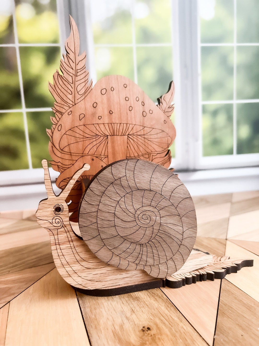 Desk Organizer, Snail and Mushroom Desk or Counter Decor, Pen Holder ...