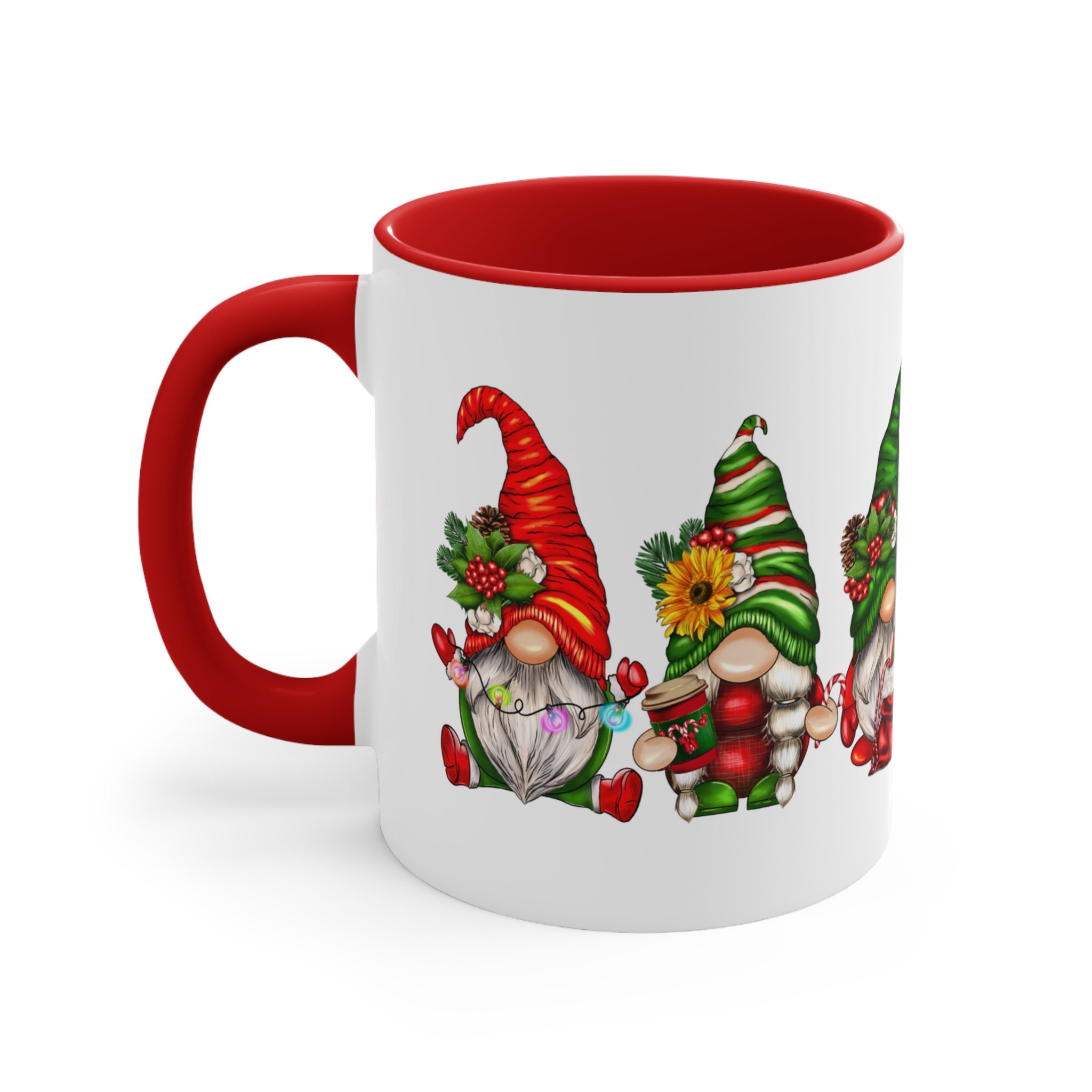 Christmas Gnomes Coffee Mug, Gnomes With Chrismas Lights, Gnome ...