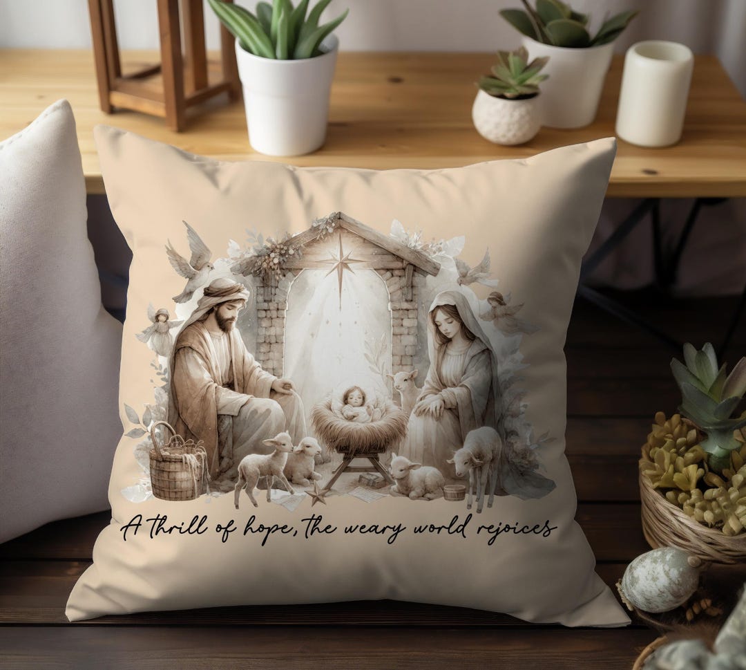 Nativity Jesus Christmas Pillow Jesus Decor Christmas Decoration for ...