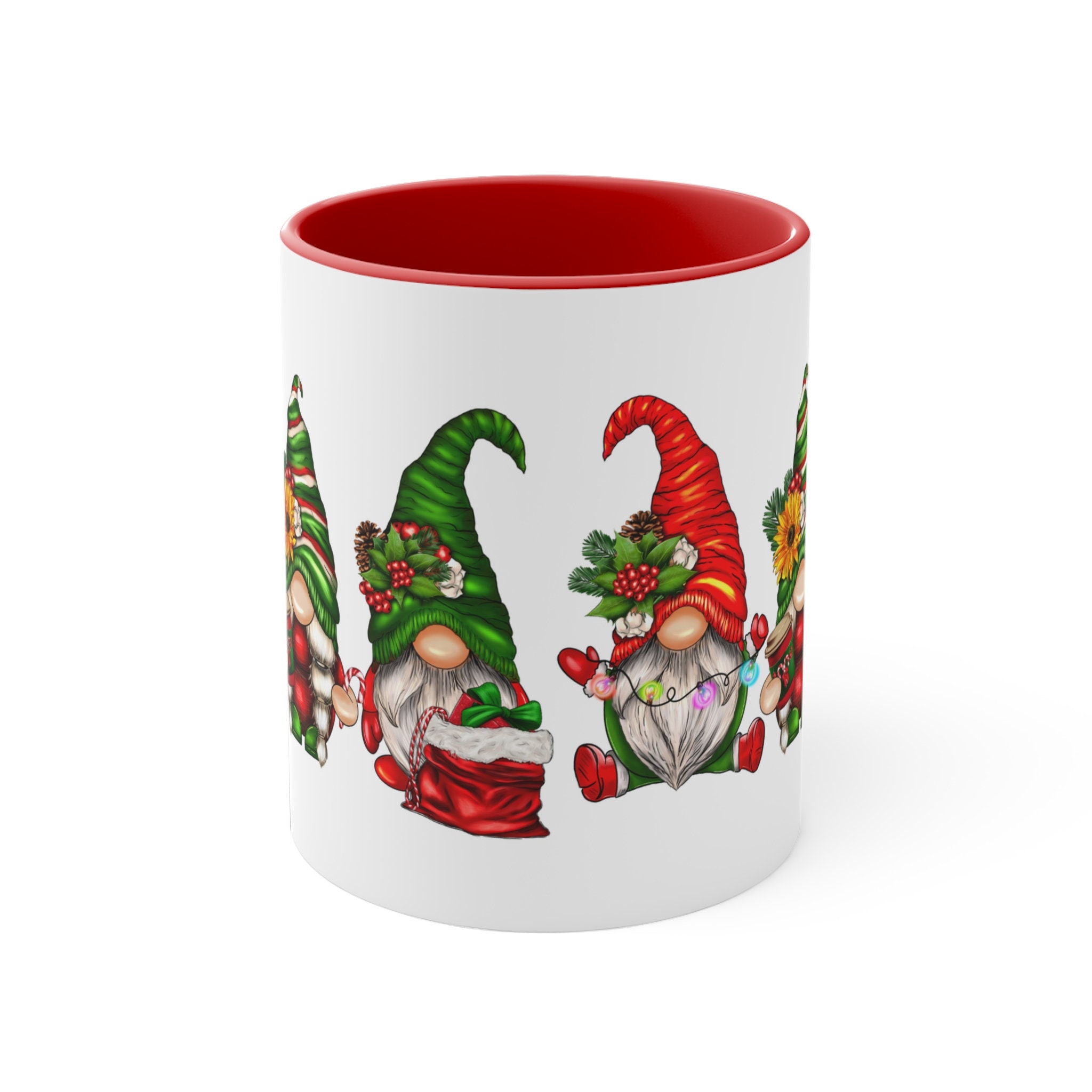 Christmas Gnomes Coffee Mug, Gnomes With Chrismas Lights, Gnome ...