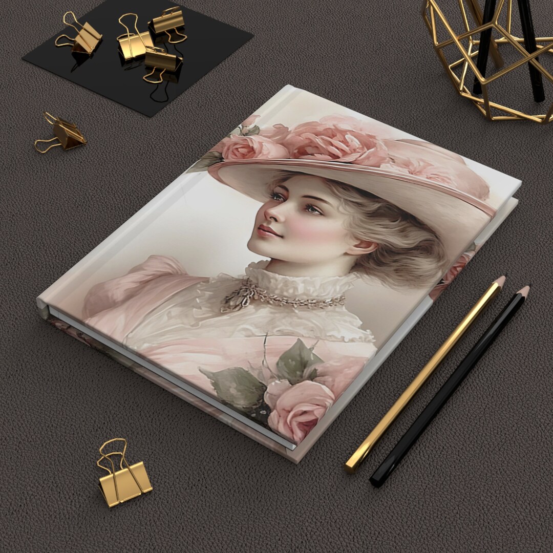 Vintage Victorian Lady Notebook, Vintage Writing Journal, Victorian ...