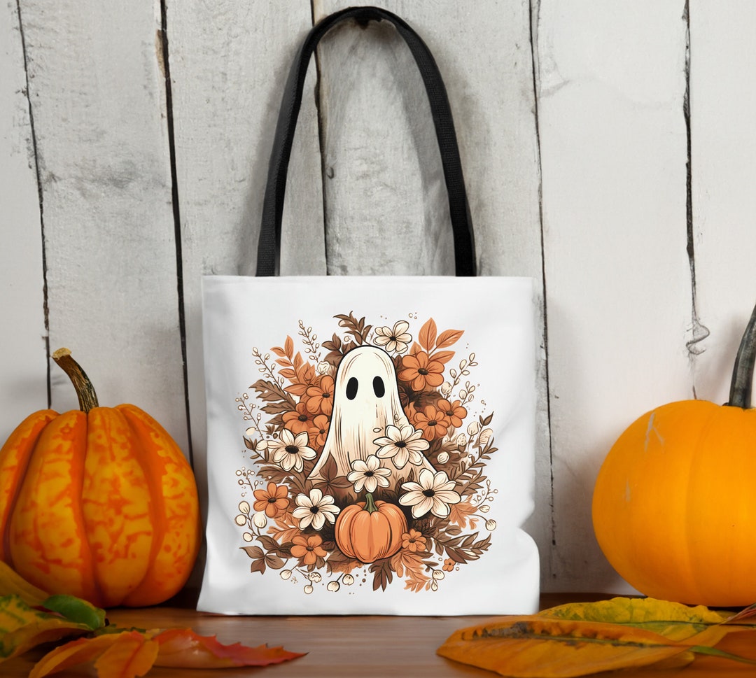 Fall Ghouls Halloween Tote Bag Cute Ghouls Halloween Ghouls - Etsy