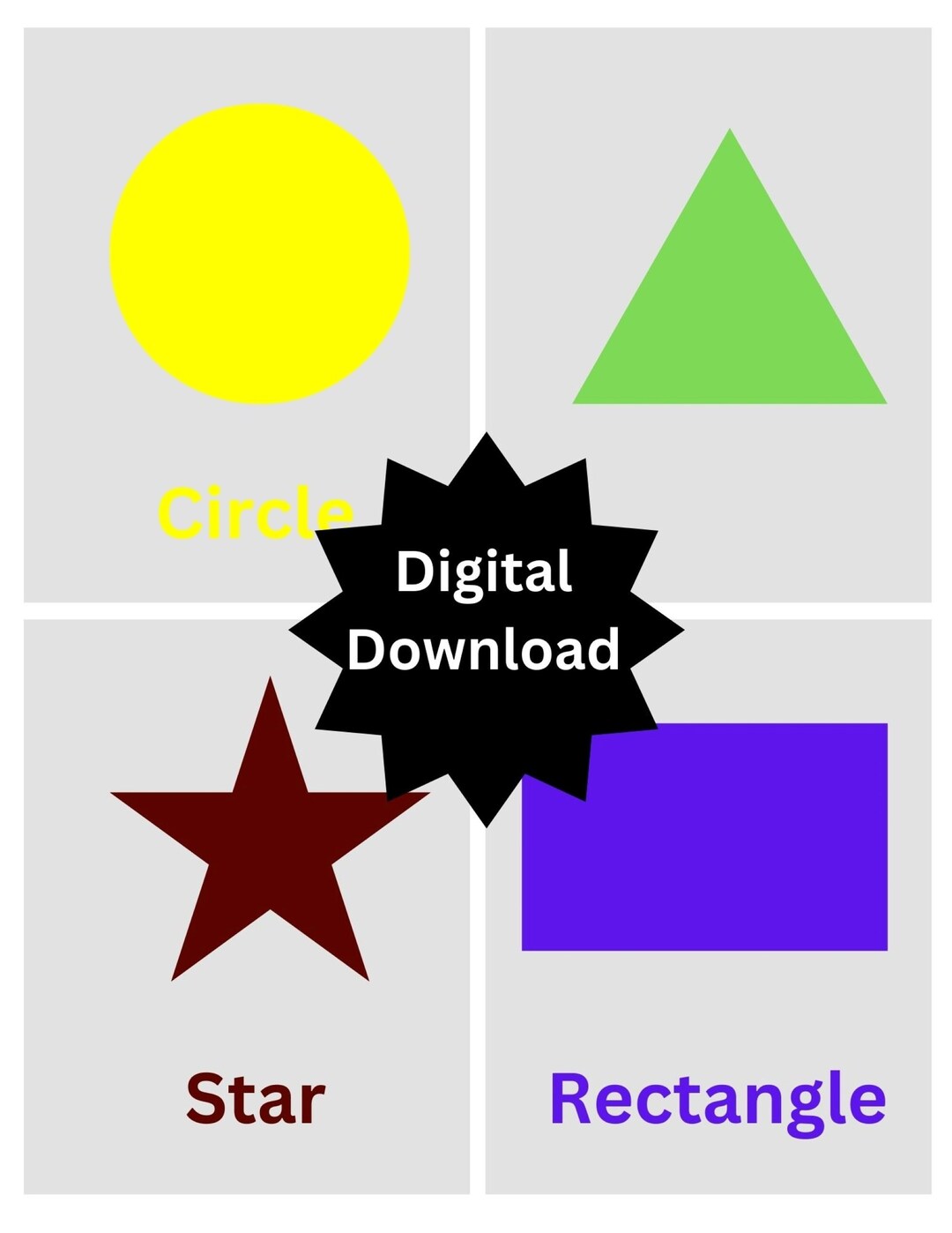 Flash Cards, Shape, Shape Memory Game, Educational Cards, Must Have for ...