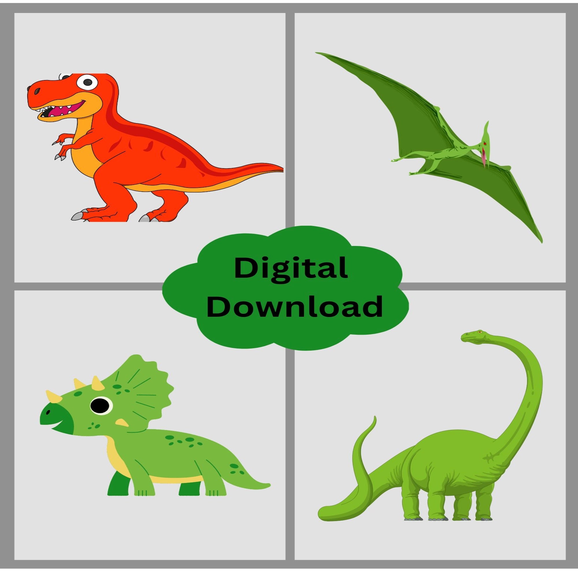 Dinosaur Matching Printable Game. Memory Matching Game, Dinosaur ...