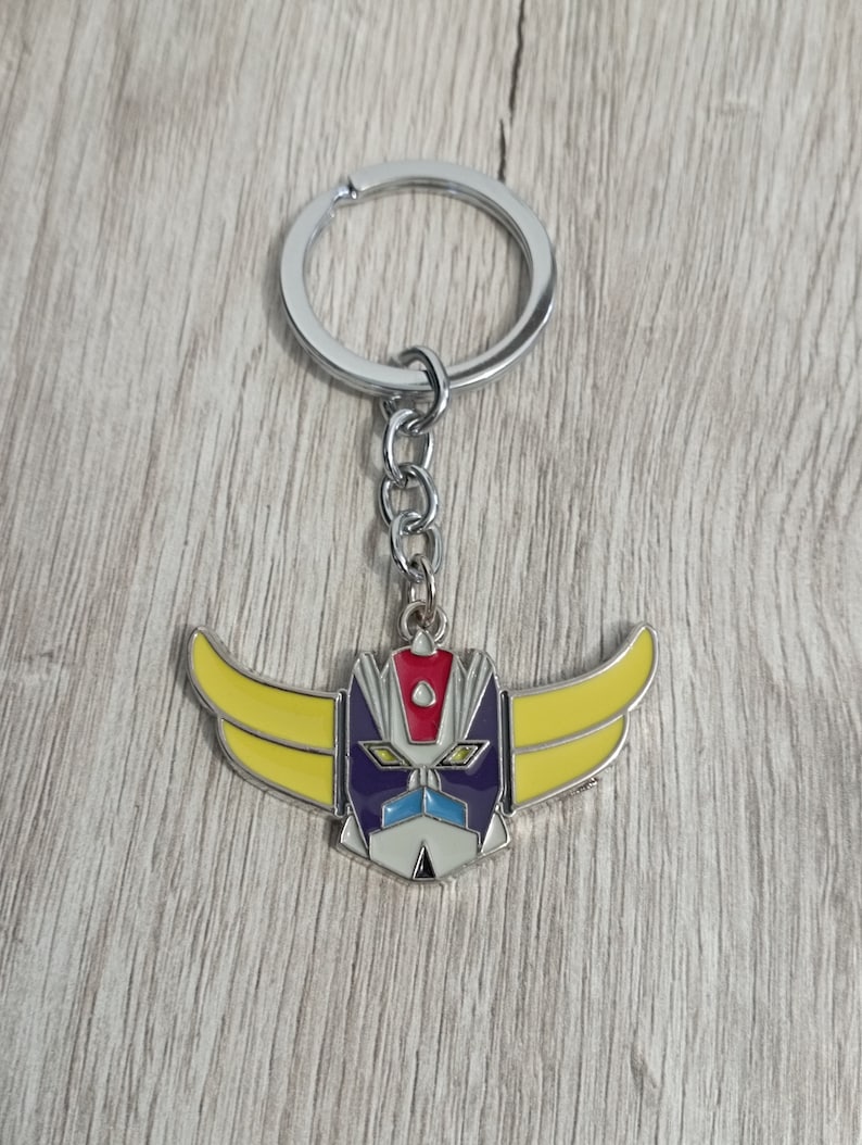 Goldorak Grendizer Ufo Robot Head Metal Key Ring - Etsy