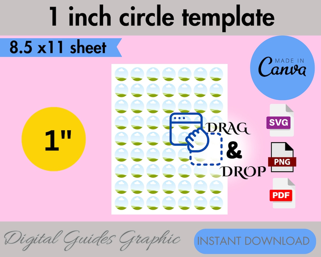 Circle Template Svg, Sticker Template, Round Label Template, Circle ...