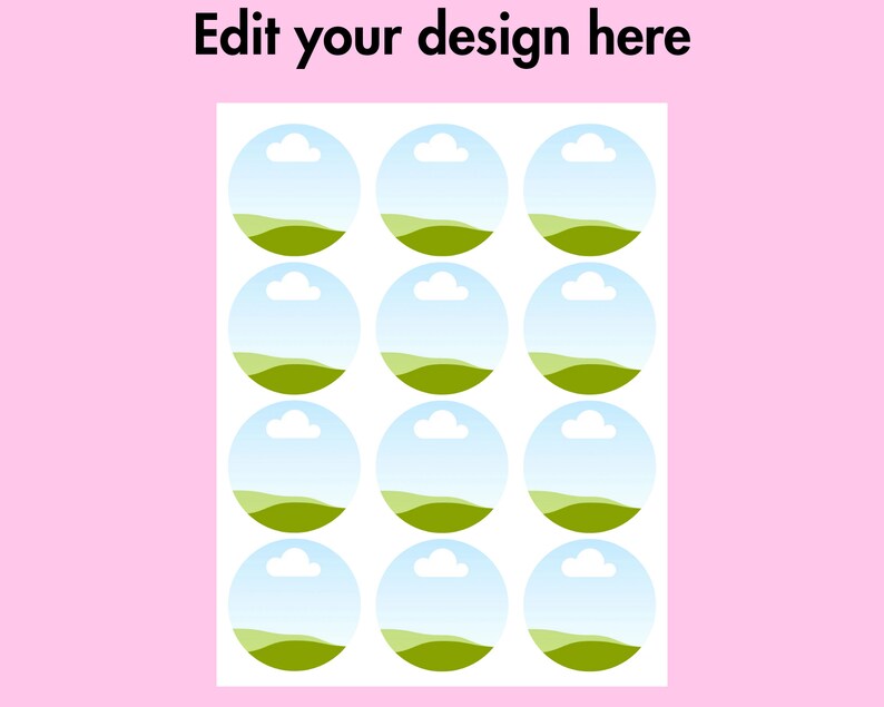 2.5" Circle Template Svg, DIY Label Template, Round Sticker Template ...