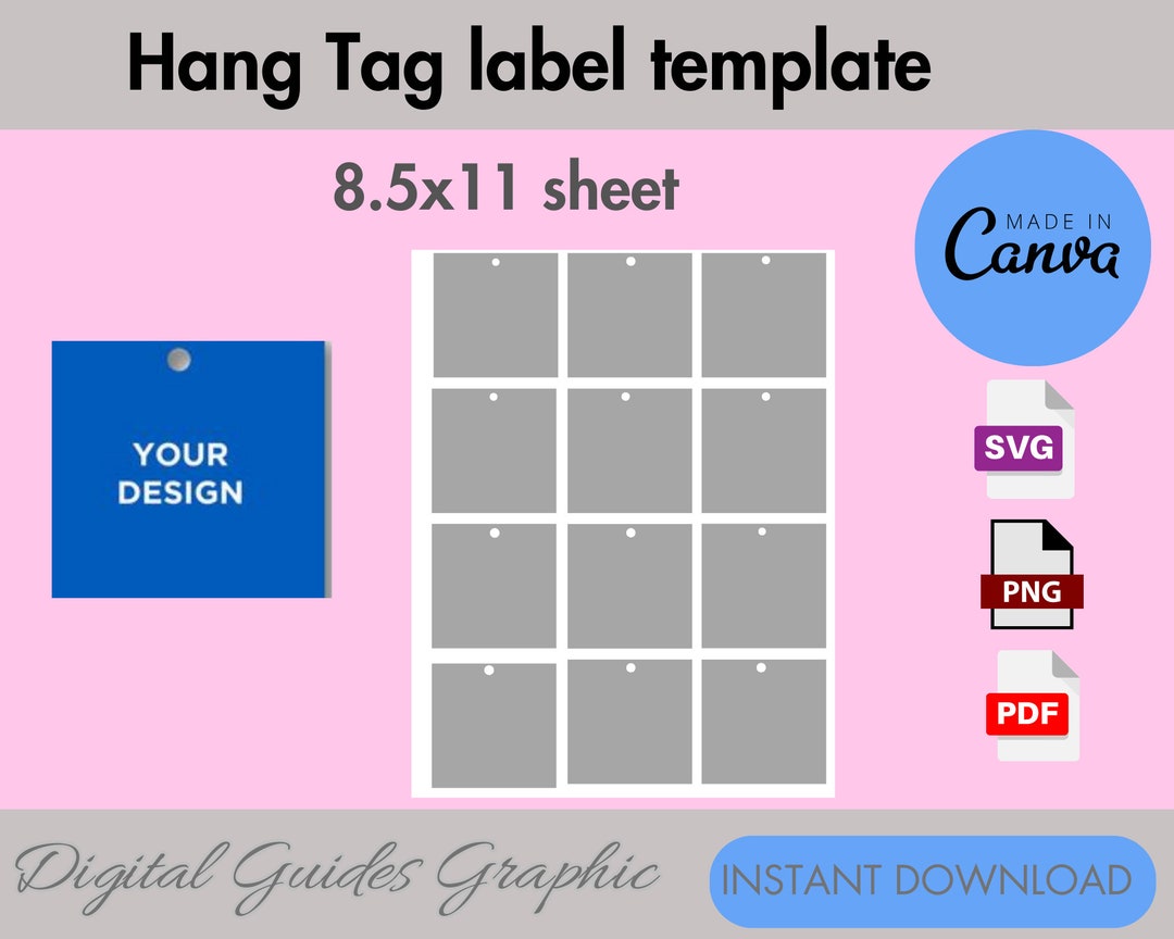 Hang Tag Template, Wedding Tag Template, Shipping Tag Template ...