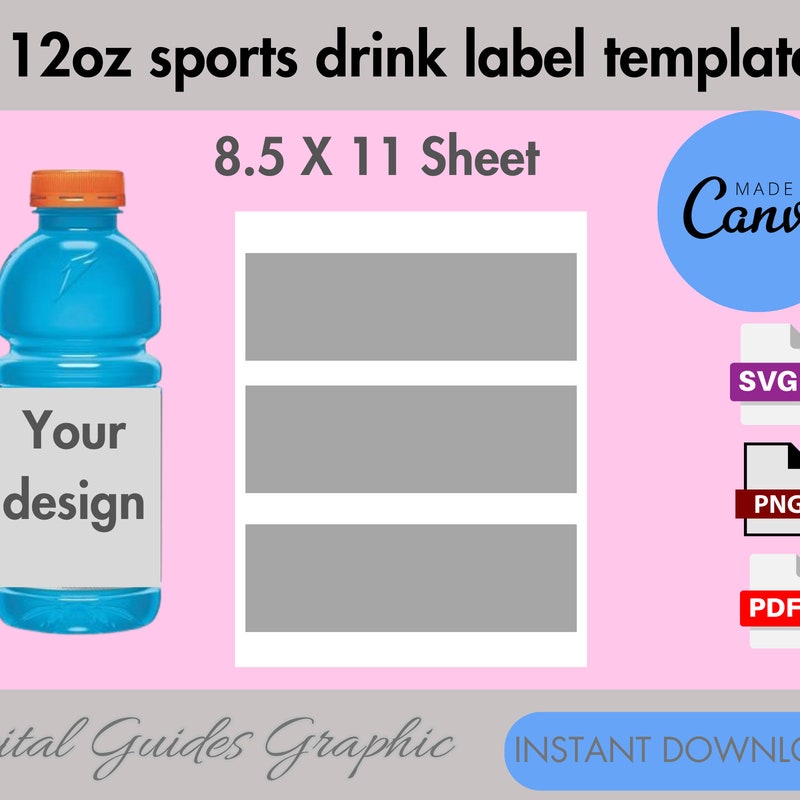 Gatorade Template Svg - Etsy