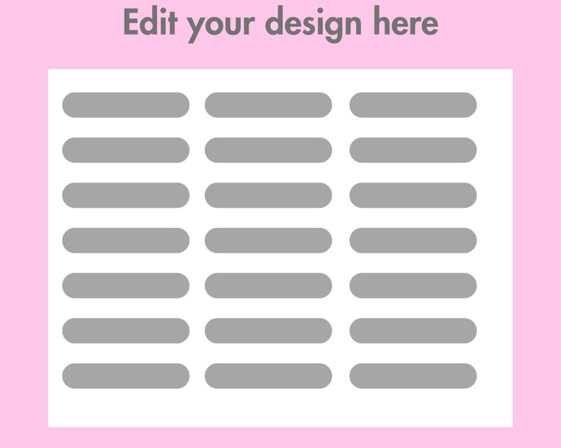 Kids Cutlery Label Template, Cutlery Label Template, Blank Label ...